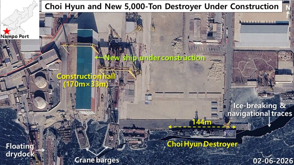 Satellite analysis: North Korea's 5,000-ton destroyer fleet in ...